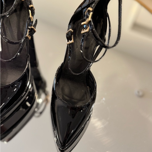 Shoes | Black Patent Leather Platform Heels | Poshmark